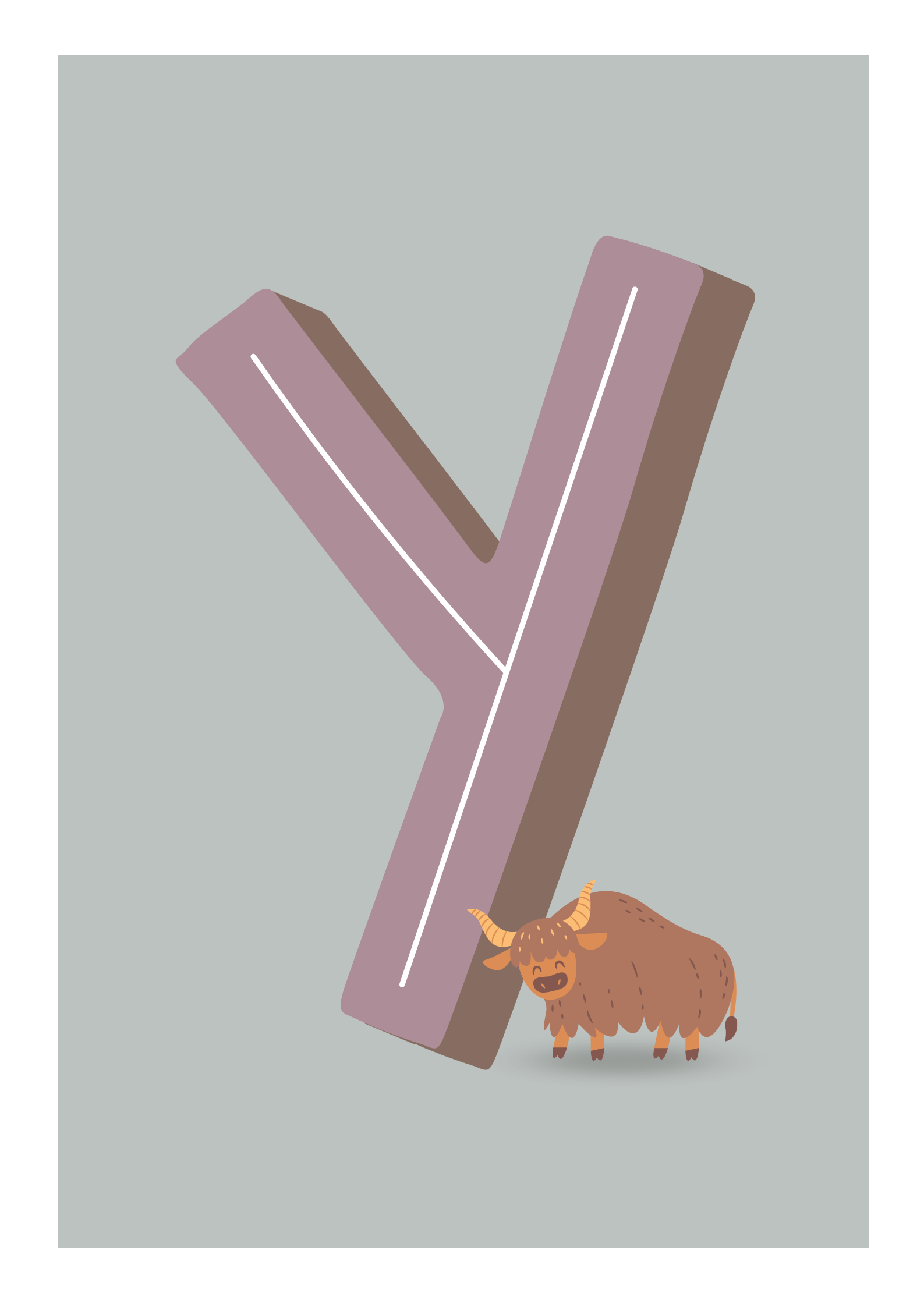 Y Is For Yak - Wall Art Print – Nüsk